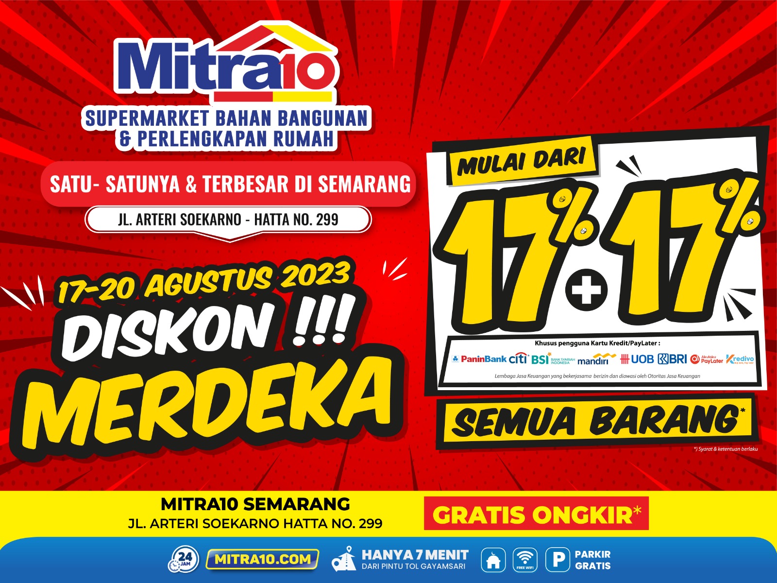 Sambut HUT Kemerdekaan RI, Mitra10 Gelar Diskon dan Event Spesial Kemerdekaan - UpRadio