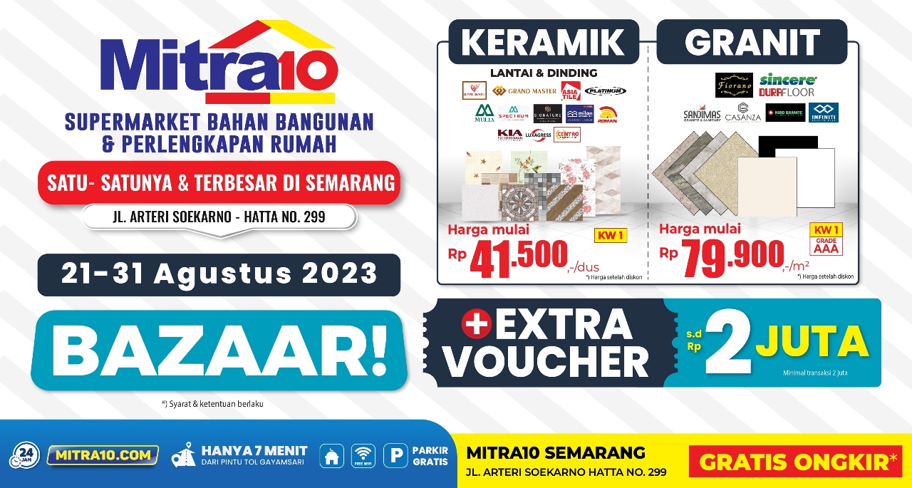 11 Hari Non Stop, Mitra 10 Semarang Gelar Bazaar Granit dan Keramik - UpRadio