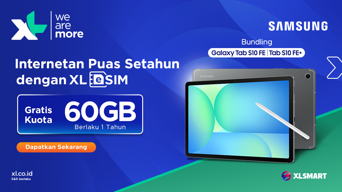 XLSMART Hadirkan Bundling eSIM Eksklusif untuk OPPO Find N5 dan Samsung Galaxy Tab S10 FE ...